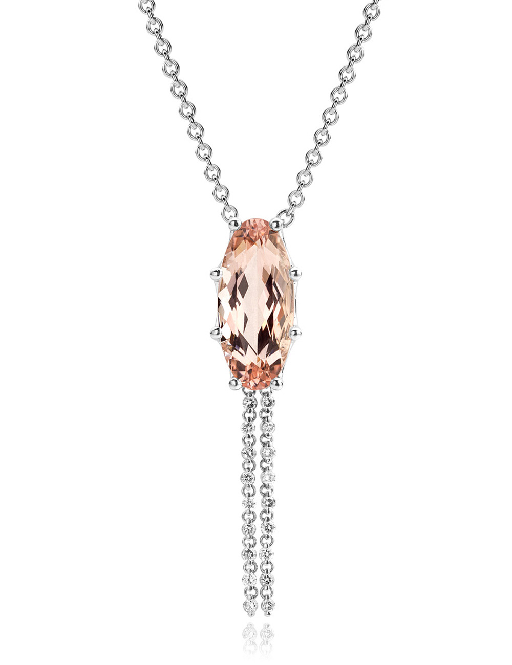 Love for Details necklace morganite - Hester Vonk Noordegraaf